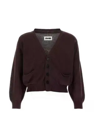 MAGLIANO Logo Intarsia Cotton Cardigan - Brown