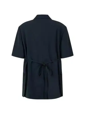 STUDIO TOMBOY Charcoal Oversized Short-sleeve Jacket - Blue