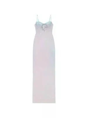 AREA Crystal-embellished Maxi Dress - Green