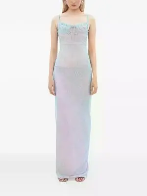 AREA Crystal-embellished Maxi Dress