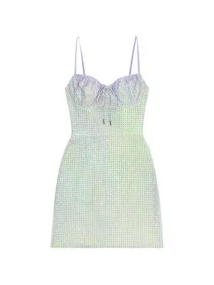 AREA Crystal-embellished Mini Dress
