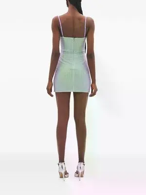 AREA Crystal-embellished Mini Dress