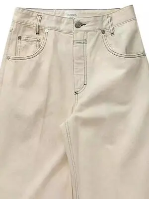 Closed Ivory Cotton Wide Leg Trousers
