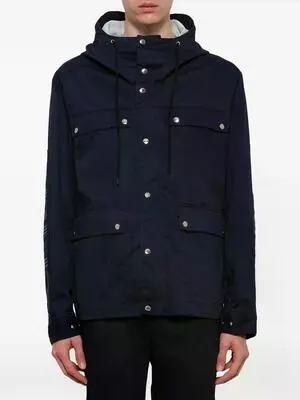 Kenzo Logo Print Parka - Blue