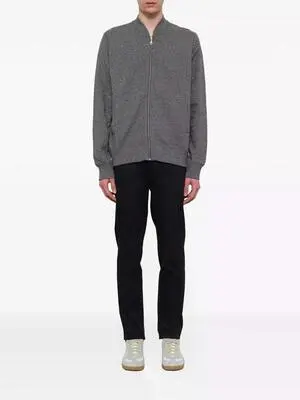 Kenzo Zip-up Bomber Jacket With Rear Logo Embroidery