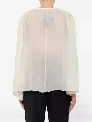LANVIN Sheer Tassel Detail Blouse