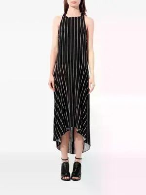 Balenciaga Pinstripe Halterneck Dress
