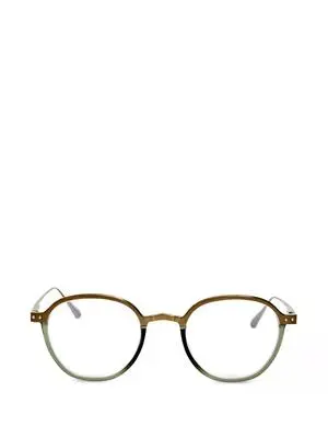 Linda Farrow Round Frame Eyeglasses - Brown