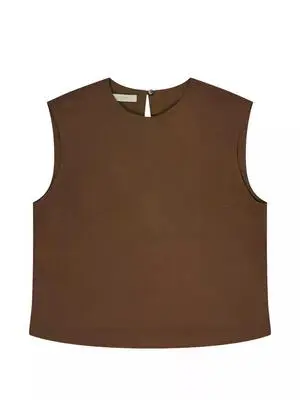 GLANSHIRT Sleeveless Blouse - Brown