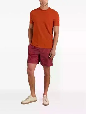 SLOWEAR Swim Shorts With Abstract Pattern And Button Fastening