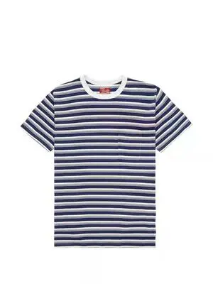 FORTELA Yakut Striped Patch-pocket T-shirt - Blue