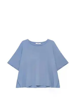Malìparmi Fluid Crepe Boat-neck T-shirt - Blue