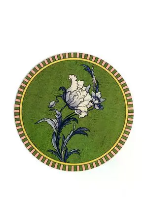 La DoubleJ Nymph Bloom Floral-print Coasters - Green