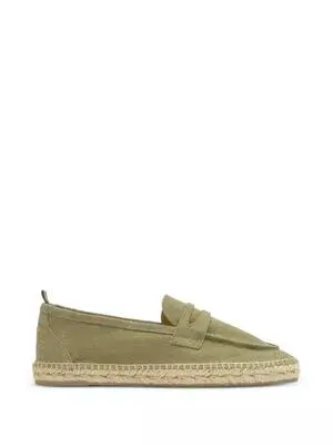 CastaÑer Canvas Penny-slot Espadrilles - Green