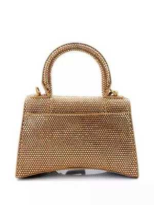 Balenciaga Hourglass Top Handle Bag Suede With Crystals Xs Crossbody Bag