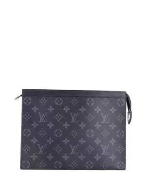 LOUIS VUITTON Monogram Eclipse Canvas Pochette Voyage Mm Clutch Bag