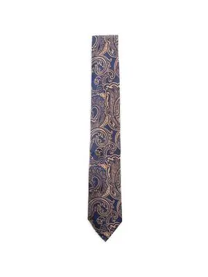 Etro Paisley Jacquard Silk Tie - Blue