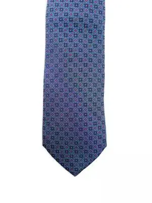 Etro Jacquard Pattern Silk Neck Tie