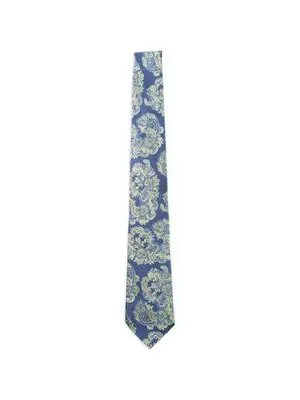 Etro Paisley-print Silk Jacquard Neck Tie - Blue