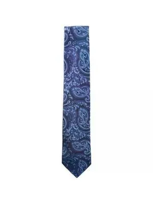 Etro Jacquard Paisley-print Silk Tie - Blue