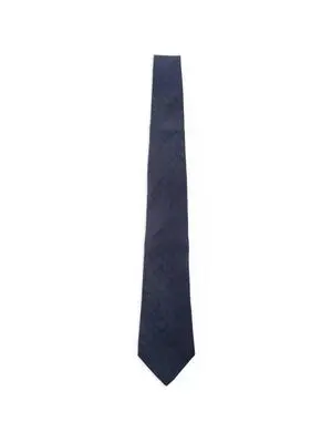 Etro Jacquard Pattern Silk Neck Tie - Blue