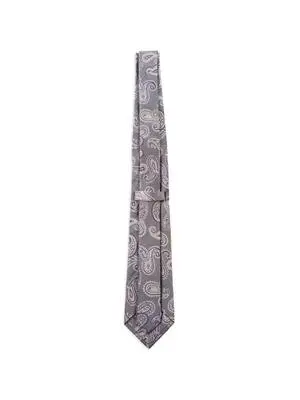 Etro Paisley Print Silk Neck Tie