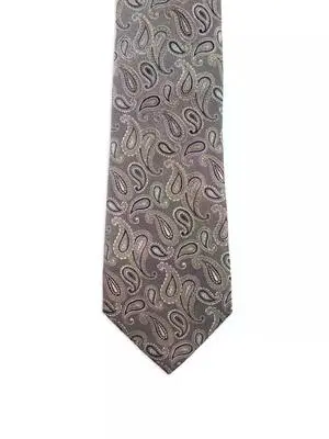 Etro Paisley Print Jacquard Silk Tie