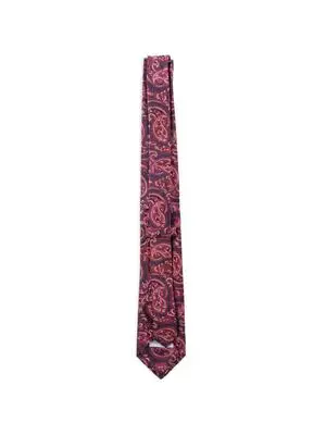 Etro Paisley Print Silk Tie