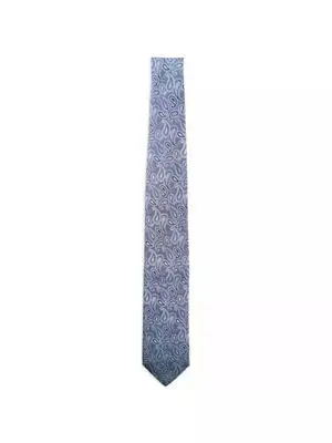 Etro Jacquard Paisley-print Silk Tie - Blue