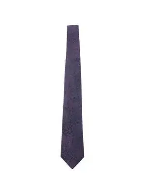 Etro Jacquard Paisley-print Silk Tie - Purple