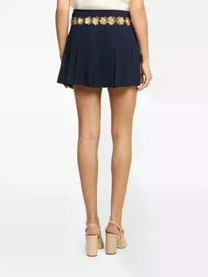 Cinq À Sept Sunflare Belted Mini Skirt