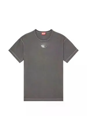 DIESEL® Oval-d Cotton T-shirt - Grey