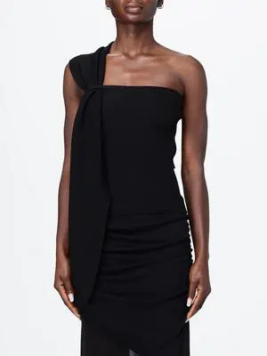 Liviana Conti Draped One-shoulder Knit Top - Blue