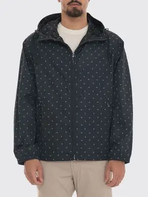 Emporio Armani Printed Jacket With Hood - Blue