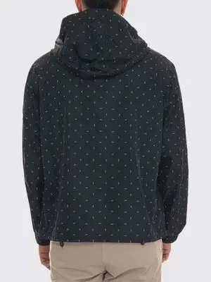 Emporio Armani Printed Jacket With Hood - Blue