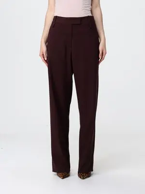 ALYSI Tailored Trousers In Gabardine - Violet