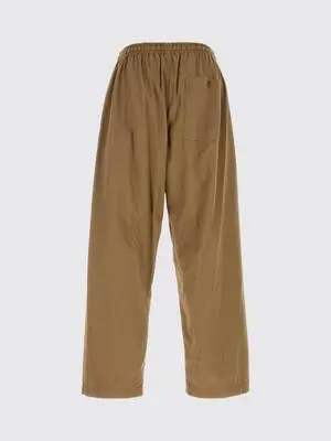 LEMAIRE Wide-leg Cotton Trousers With Drawstring Waist - Brown