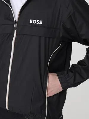 BOSS Polyester Logo Windbreaker Jacket - Black