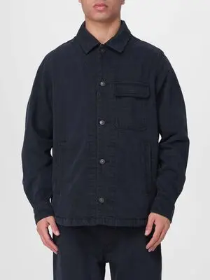 Armani Exchange Button-up Collared Jacket - Navy