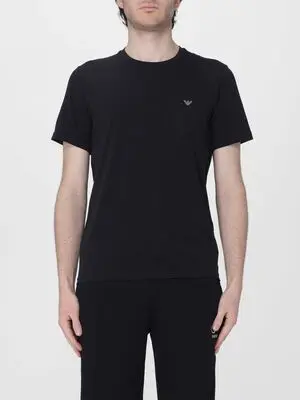 Emporio Armani Set Of 2 T-shirts In Cotton Jersey - Black