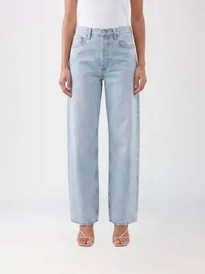 AGOLDE Arc High-waisted Wide-leg Jeans - Denim