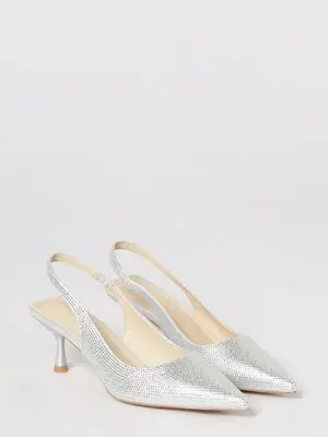 TWENTY FOURHAITCH Phuket Slingback Court Shoes With Rhinestones - Silver