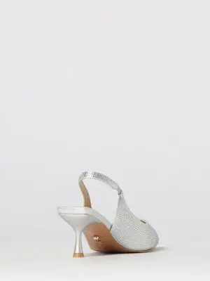 TWENTY FOURHAITCH Phuket Slingback Court Shoes With Rhinestones - Silver