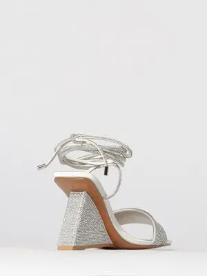TWENTY FOURHAITCH Lezira Glitter Polyurethane Wedge Sandals