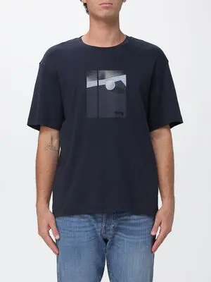 BOSS Printed Cotton T-shirt - Blue