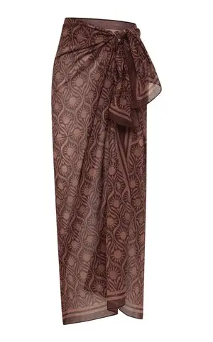 SOLEIL SOLEIL Square Pareo - Brown