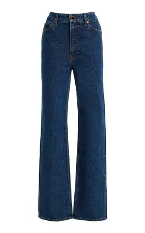 Khaite Khaite Danielle Stretch High-Rise Stovepipe Jeans Medium Wash
