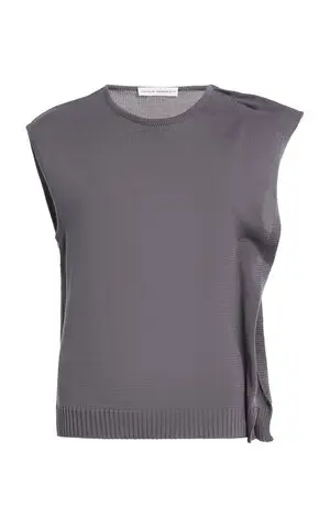NICCOLO PASQUALETTI Textured Knit Vest - Grey