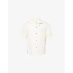 Eleventy Patch-pocket Short-sleeve Linen Shirt