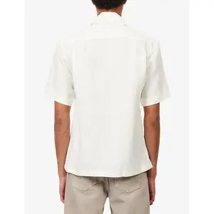 Eleventy Patch-pocket Short-sleeve Linen Shirt